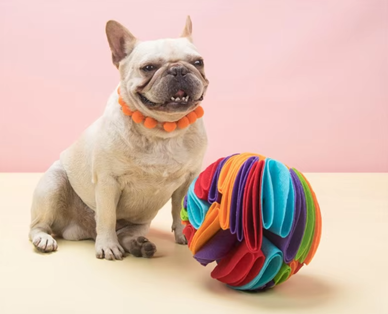 Dog Toy Ball – Colourful Fabric Ball for Chewing and Playing – Aussie Pet